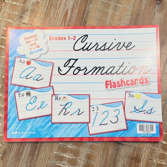 Abeka | Other | 35 Abeka Homeschool Cursive Formation Flashcards Grades ...